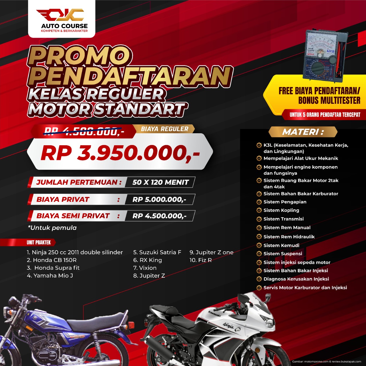 Kursus Mekanik Motor - OJC Auto Course